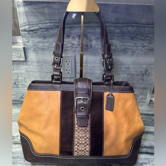 Coach | Bags | Coach Hampton Satchel Shoulder Travel Tote | Poshmark